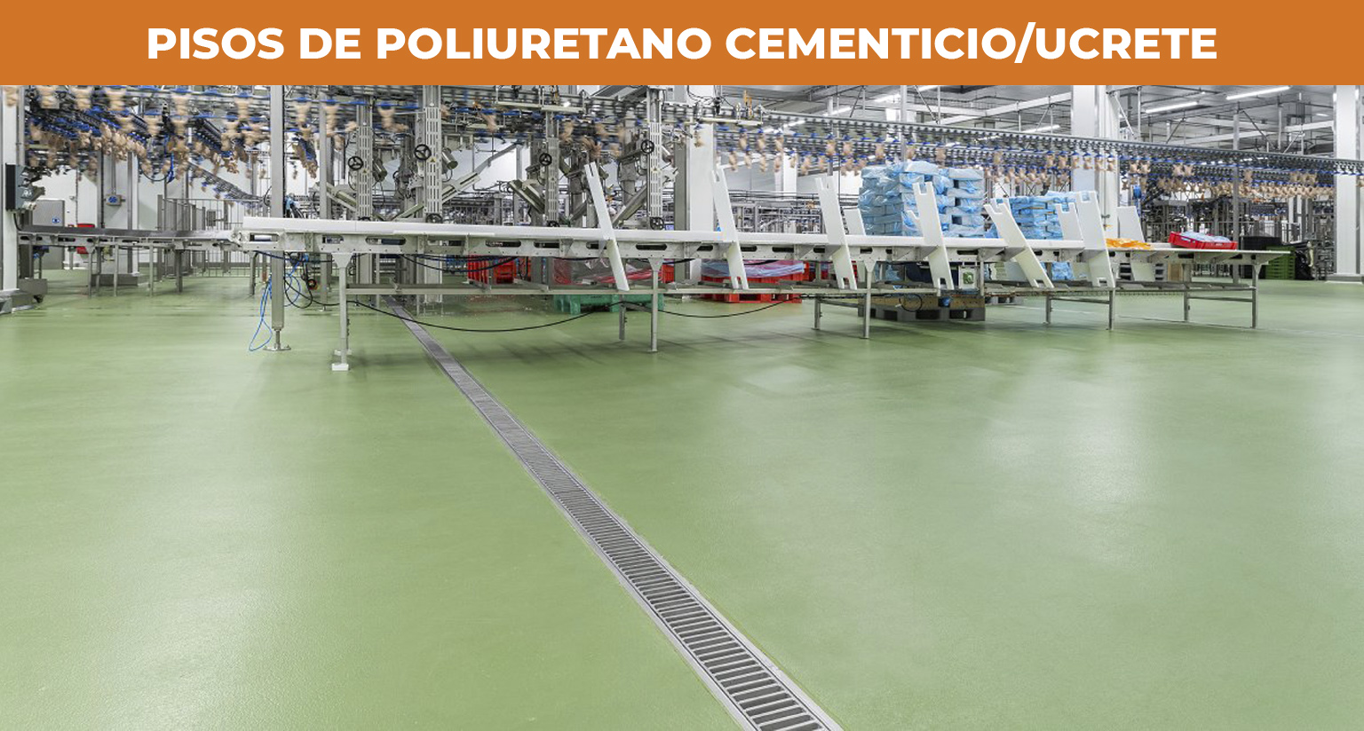 Pisos de poliuretano cementicio/ucrete